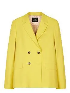 Paul Smith Citrine Wool Double-breasted Blazer - Green