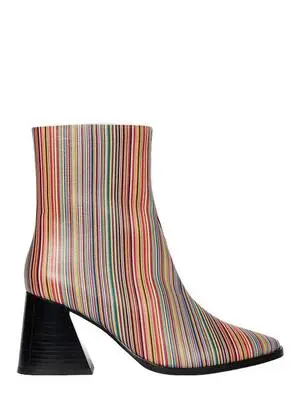 Paul Smith Leather Signature Stripe 'baylis' Boots - Multicolour