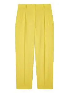Paul Smith Citrine Wool Hopsack Pleated Trousers - Green