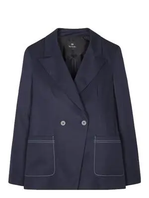 Paul Smith Relaxed-fit Cotton-blend Blazer - Blue