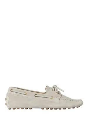 TOD'S Tod's Suede Gommino Boat Loafers Grey