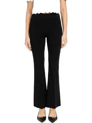 TWINSET Knitted Flared Trousers - Black