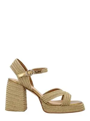CastaÑer Heeled Sandal - Gold