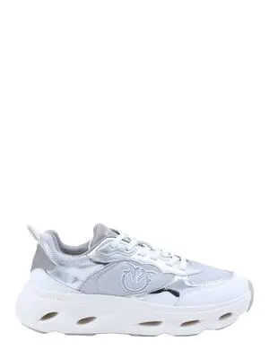 Pinko Lace-up Sneakers - Silver