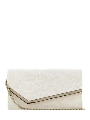 JIMMY CHOO Jimmy Choo Black Lace Mini Bag Ivory
