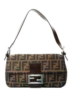 Fendi 1990-2000 Zucca Canvas Mamma Bucket Shoulder Bag - Brown