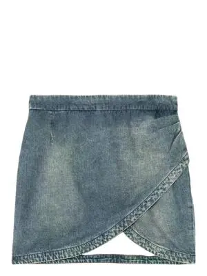 Zadig&Voltaire Denim Wrap Mini Skirt - Blue