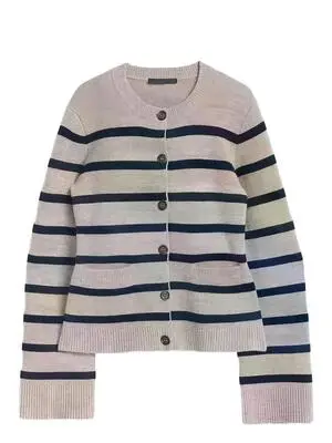 Jenni Kayne Striped Button Knitwear - Neutrals
