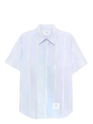 Thom Browne Striped Short-sleeve Shirt - Blue