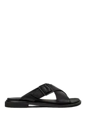 Camper Edy Buckle Flat Sandals - Black
