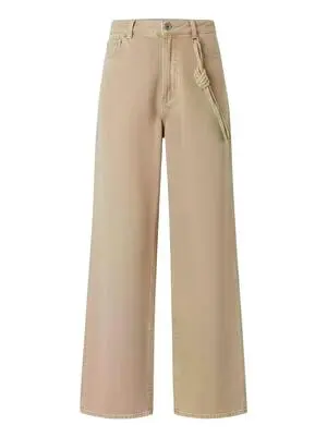 Pinko Knot-detail Wide Leg Trousers - Neutrals