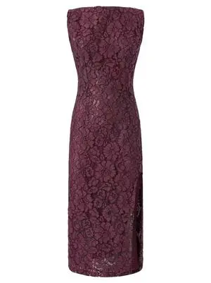 Pinko Lace Slit Dress - Purple