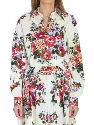 Dolce & Gabbana Floral-print Shirt - White