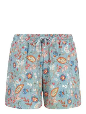 PIP STUDIO Floral Print Shorts - Blue