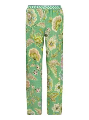 PIP STUDIO Floral Print Trousers - Green