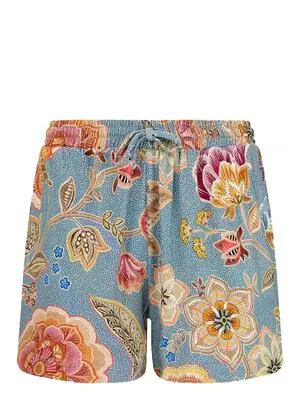 PIP STUDIO Floral Print Shorts - Blue