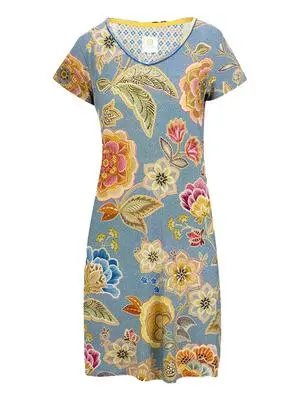 PIP STUDIO Floral-print Nightdress - Blue