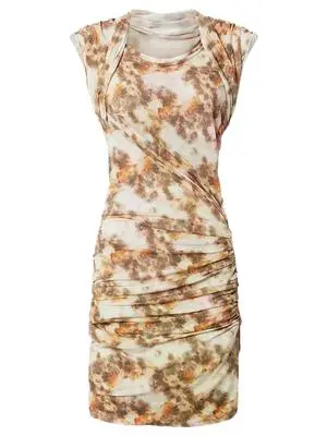 MARANT ETOILE Iria Ruched Mini Dress - Neutrals