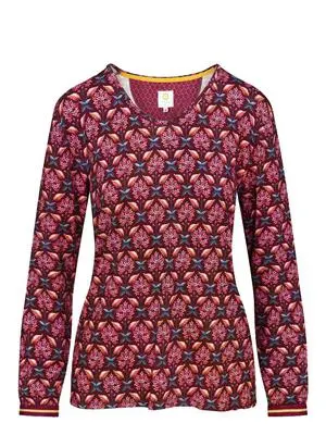 PIP STUDIO V-neck Long-sleeve Top - Red