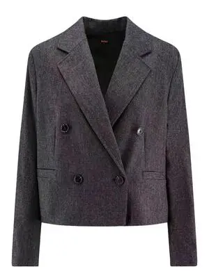 BOSS Double-breasted Blazer - Grey