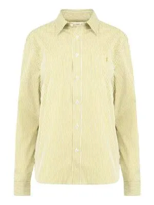 Saint Laurent Stripe Shirt - Tan