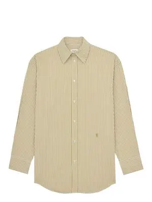 Saint Laurent Embroidered Shirt - Tan