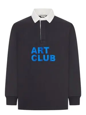 JW Anderson Art Club Rugby Polo - Black
