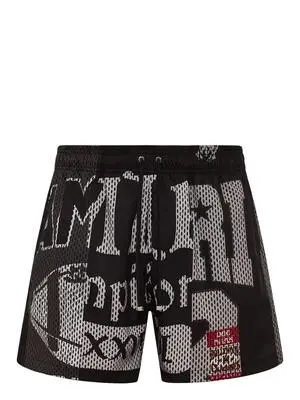 Amiri Spliced Swim Trunk - Black