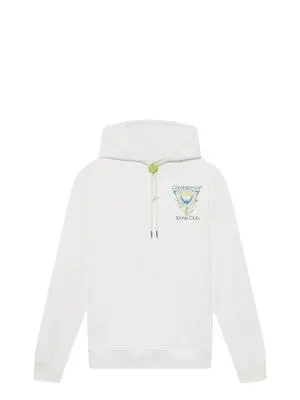 Casablanca Tennis Club Icon Hooded Sweatshirt - White