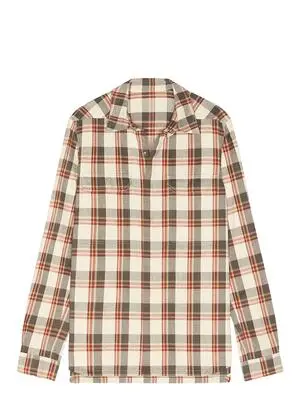 Rick Owens Milk Plaid Outershirt - White
