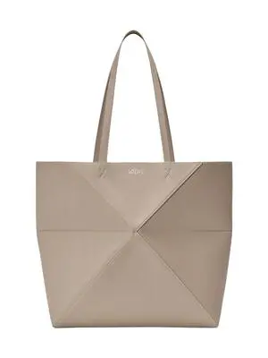Loewe Puzzle Fold Horizontal Tote - Brown