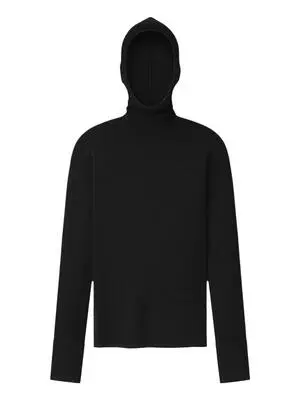 Fear Of God Long-sleeve Hooded Rib Top - Black