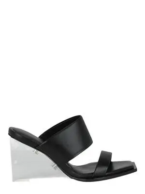 Alexander McQueen Shard Leather Sandal - Black