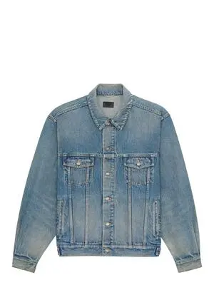 Saint Laurent Loose Trucker Jacket - Blue