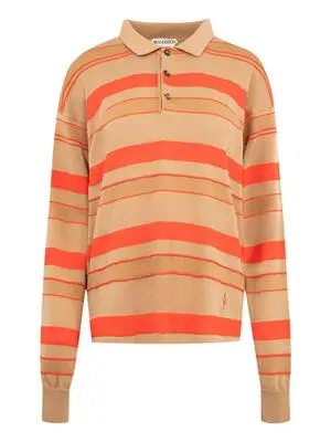 JW Anderson Knitted Rugby Polo - Brown
