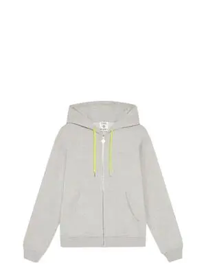 Casablanca Cashmere Blend Zip Up Hooded Sweatshirt - Grey
