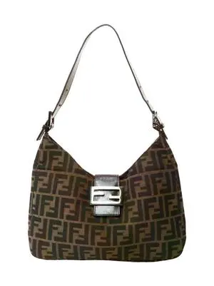Fendi 1990-2000s Zucca Canvas Shoulder Bag - Brown