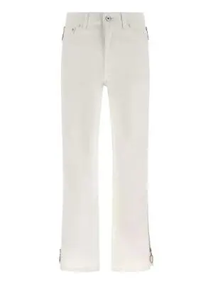 Rabanne Zip-detailed Jeans - White