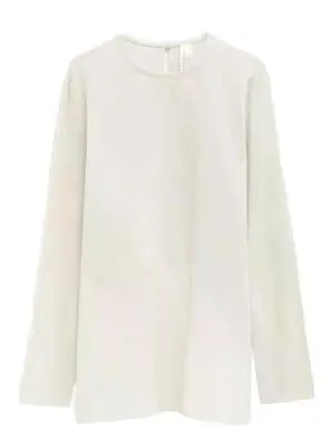 LAUREN MANOOGIAN Long-sleeve Overlay Blouse - Neutrals