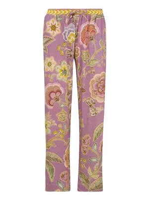 PIP STUDIO Belin Floral Print Trousers - Purple