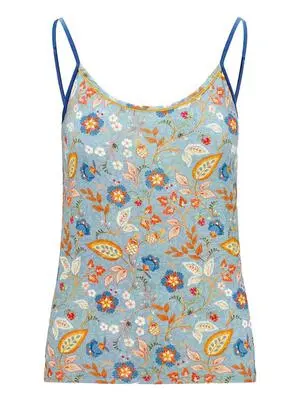 PIP STUDIO Floral Print Strap Top - Blue