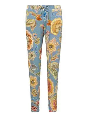 PIP STUDIO Bobien Floral-print Track Pants - Blue