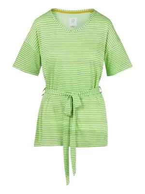 PIP STUDIO Striped Tie-waist T-shirt - Green
