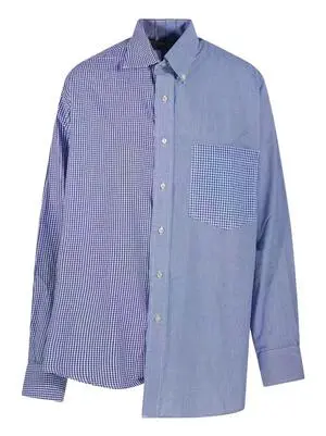 E.L.V. DENIM Check Pocket Shirt - Blue