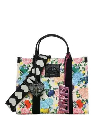 Kurt Geiger Floral Hearts Tote Bag - Neutrals