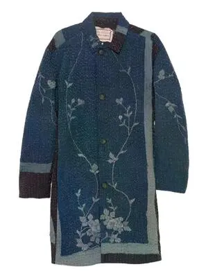 By Walid Silk Duster Coat - Blue