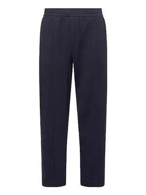 Emporio Armani Branded Tapered-leg Stretch-cotton Blend Jogging Bottoms - Iconico 0920 Blu Navy Ea