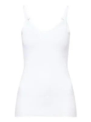 Hanro Seamless Shoulder-straps Cotton-jersey Top - White