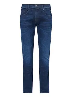 REPLAY Anbass Tapered-leg Jeans - Navy