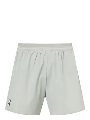 On Performance Mid-rise Stretch-woven Shorts - Tin
